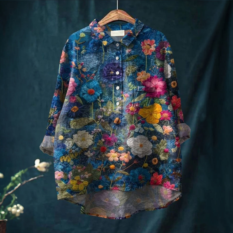 Vintage Floral Print Blouse – Susan Julie