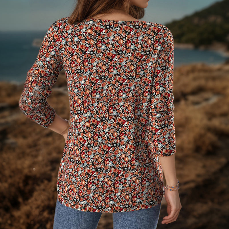 【Long Sleeve】Vintage Floral Blouse – Susan Julie