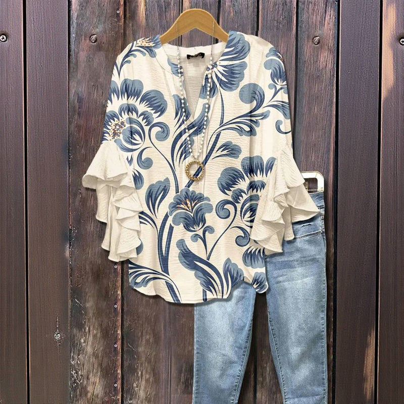 Vintage Floral Print Blouse – Susan Julie