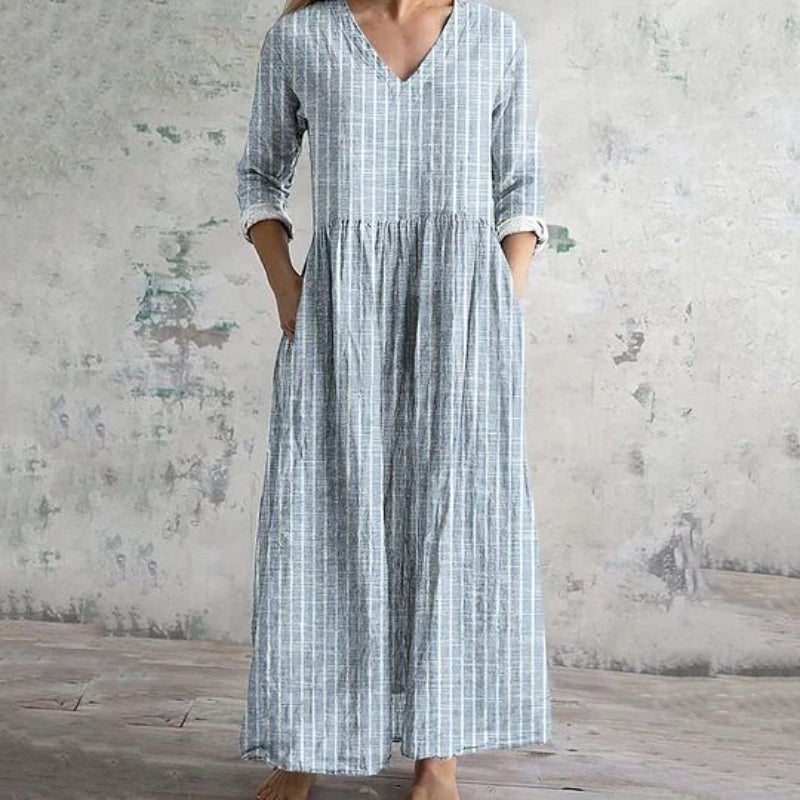【Long Sleeve】Casual Striped Dress – Susan Julie